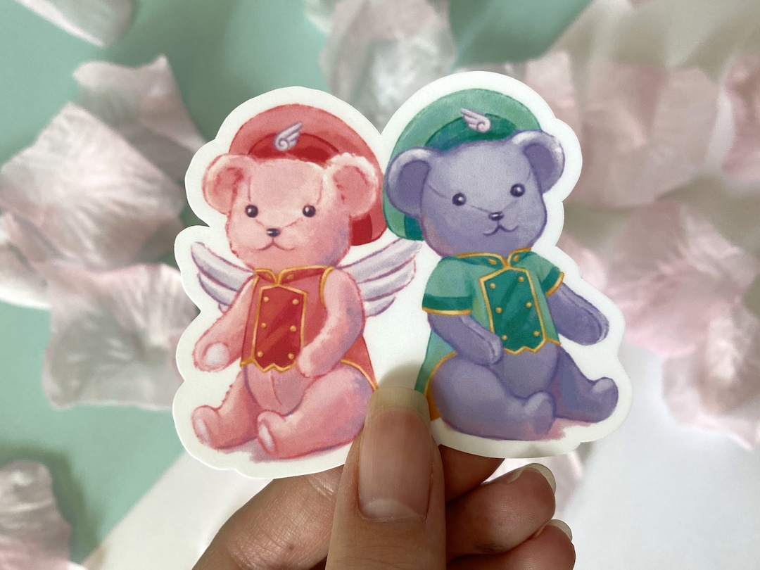 Syaoran X Sakura Matching Bears - CCS Fan Art Die Cut Sticker - Etsy