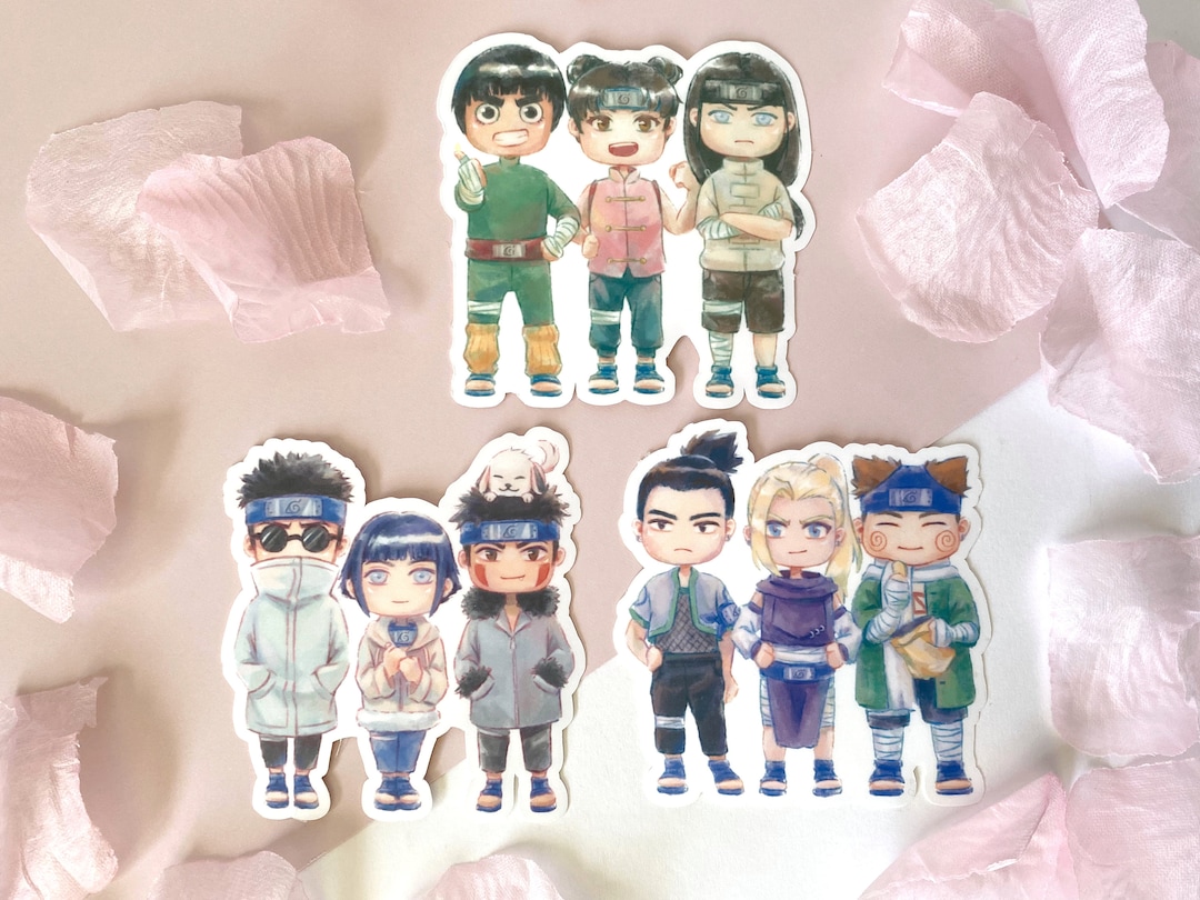 Chibi-style Konoha Genin - Ninja Anime Fan Art Die Cut Stickers - Etsy