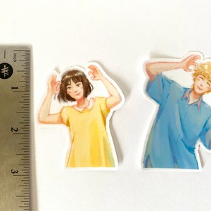 Cute Mitsumi and Shima Dancing Stickers - S&L Matte Die Cut Stickers - Etsy