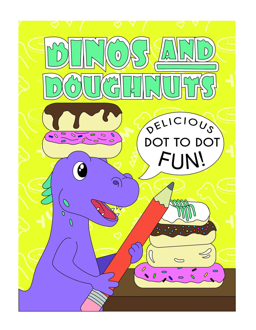 Dinos and Doughnuts - Delicious Dot to Dot Fun - Etsy