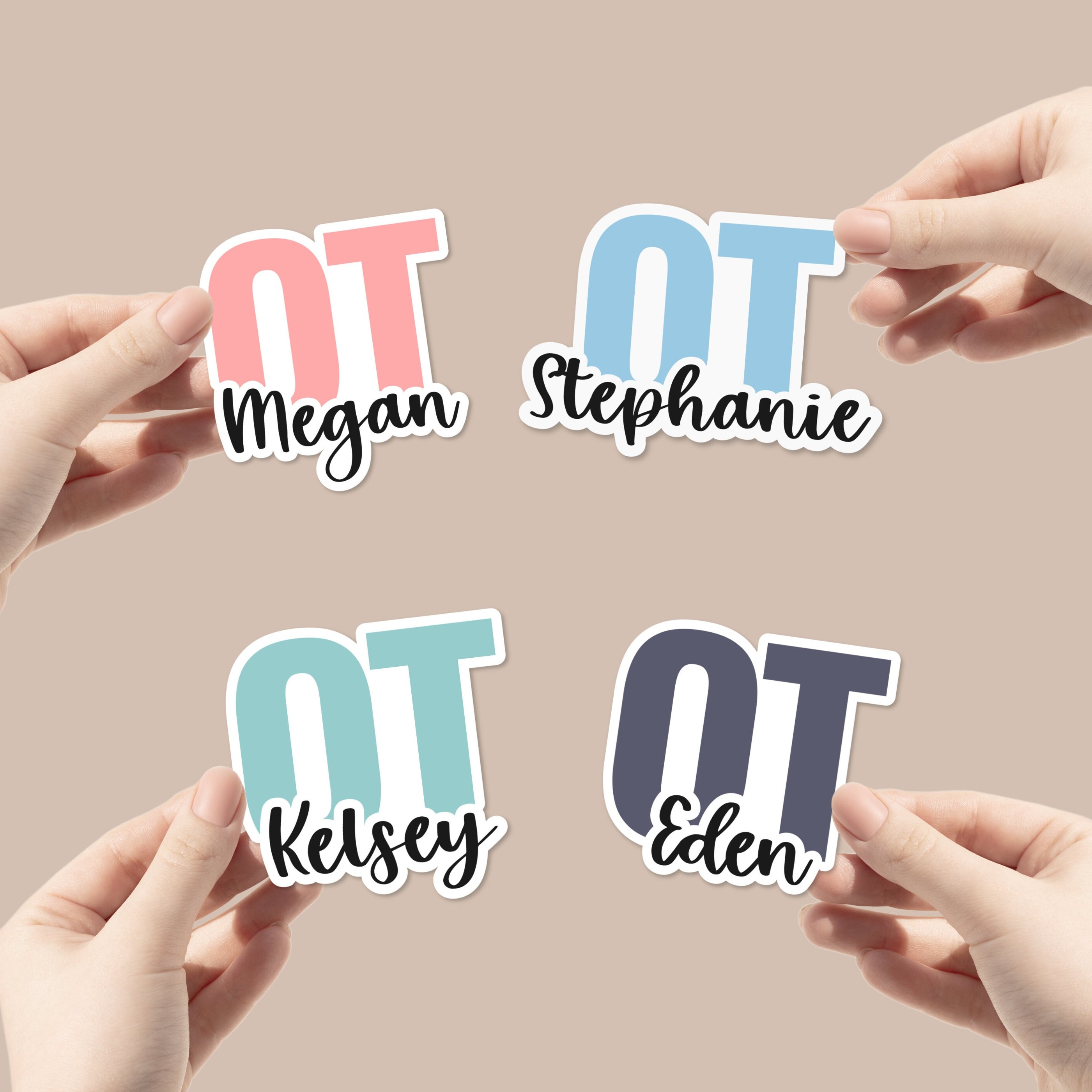Personalized OT Name Sticker | Water Bottle, Tumbler, Laptop Decal ...