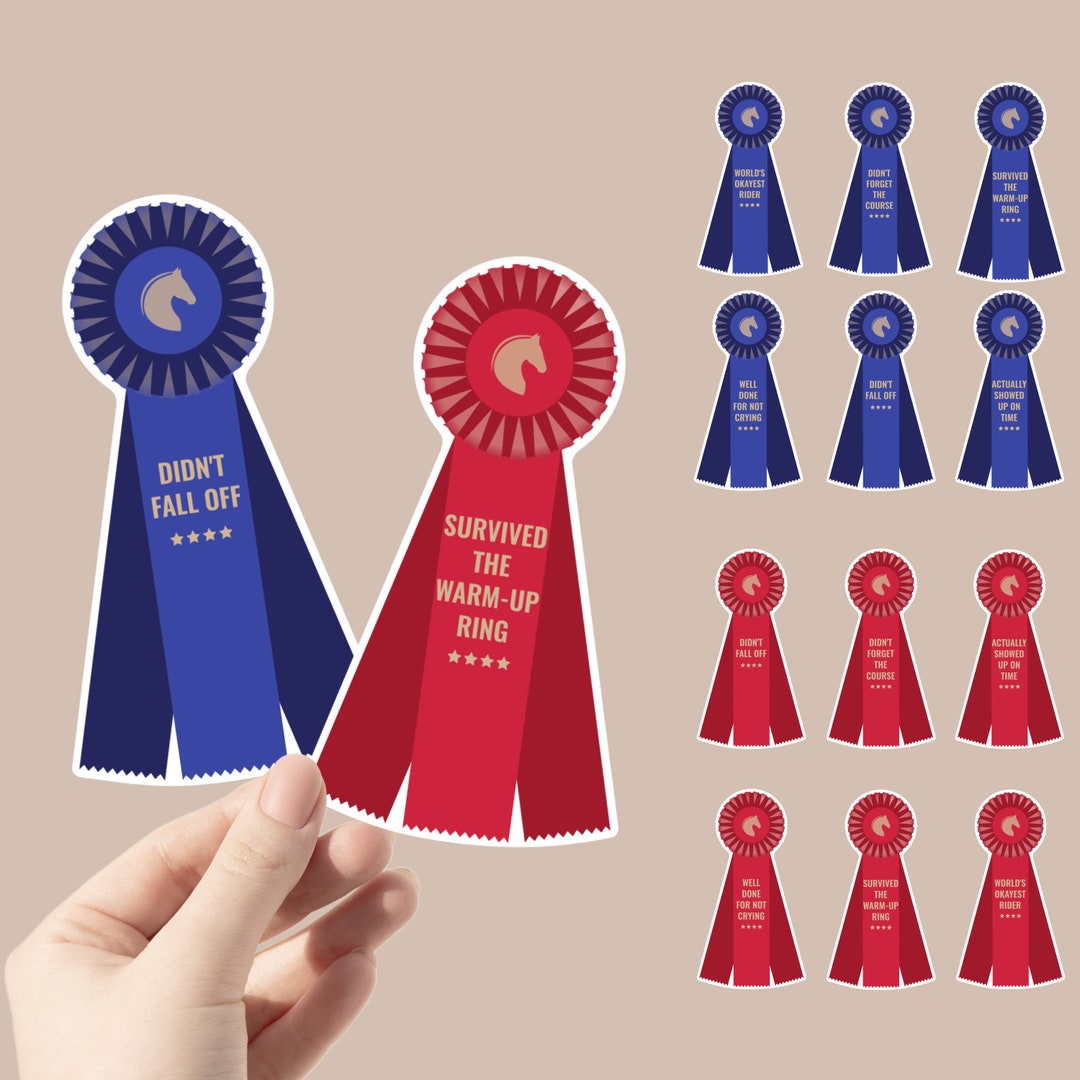 Alternative Funny Horse Show Ribbons Sticker | Water Bottle, Tumbler ...