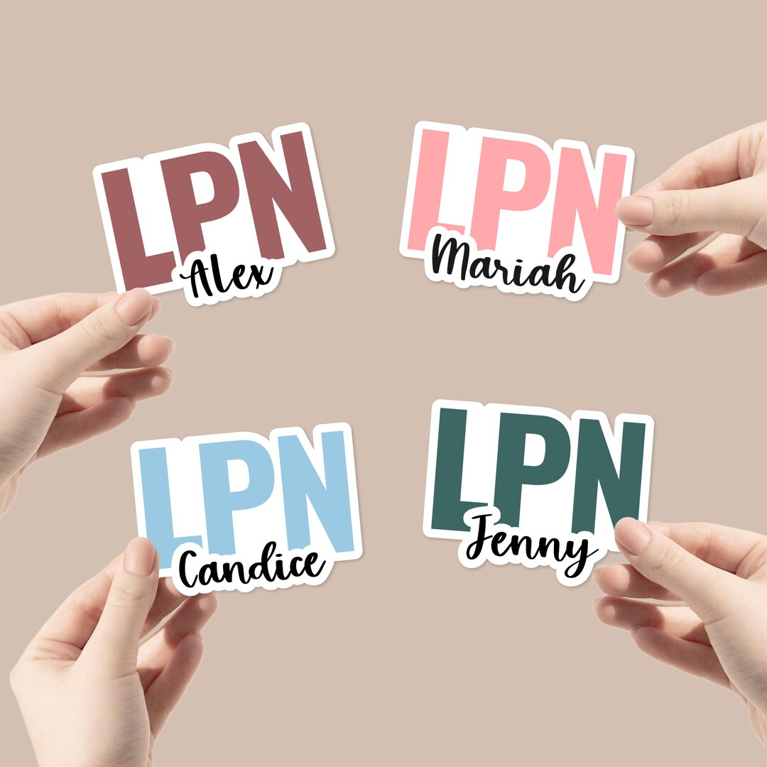 Personalized LPN Name Sticker | Water Bottle, Tumbler, Laptop Decal ...