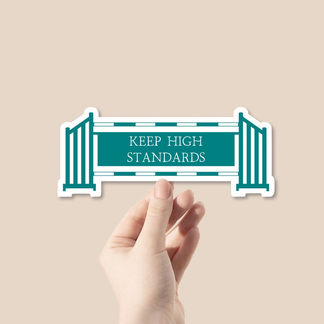 Keep High Standards Sticker | Water Bottle, Tumbler, Laptop Decal ...
