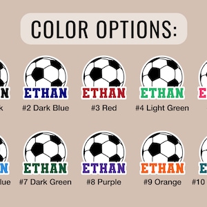 Personalized Name Sticker With Soccer Ball | Water Bottle, Tumbler ...