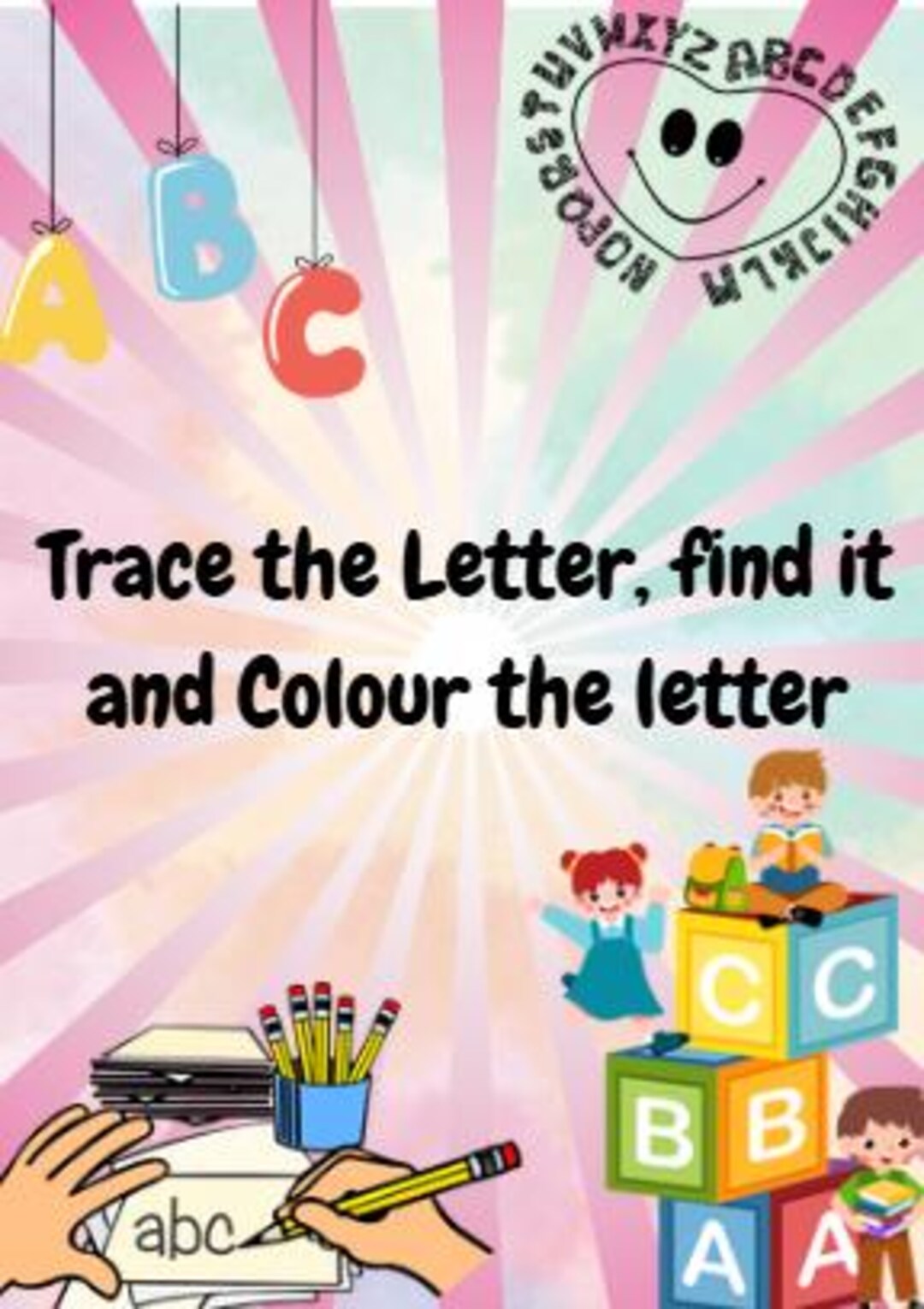 Trace the Letter, Find It and Colour - Etsy