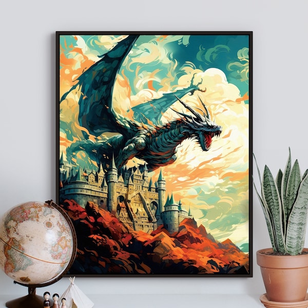 Fantasy Dragon Art - Etsy
