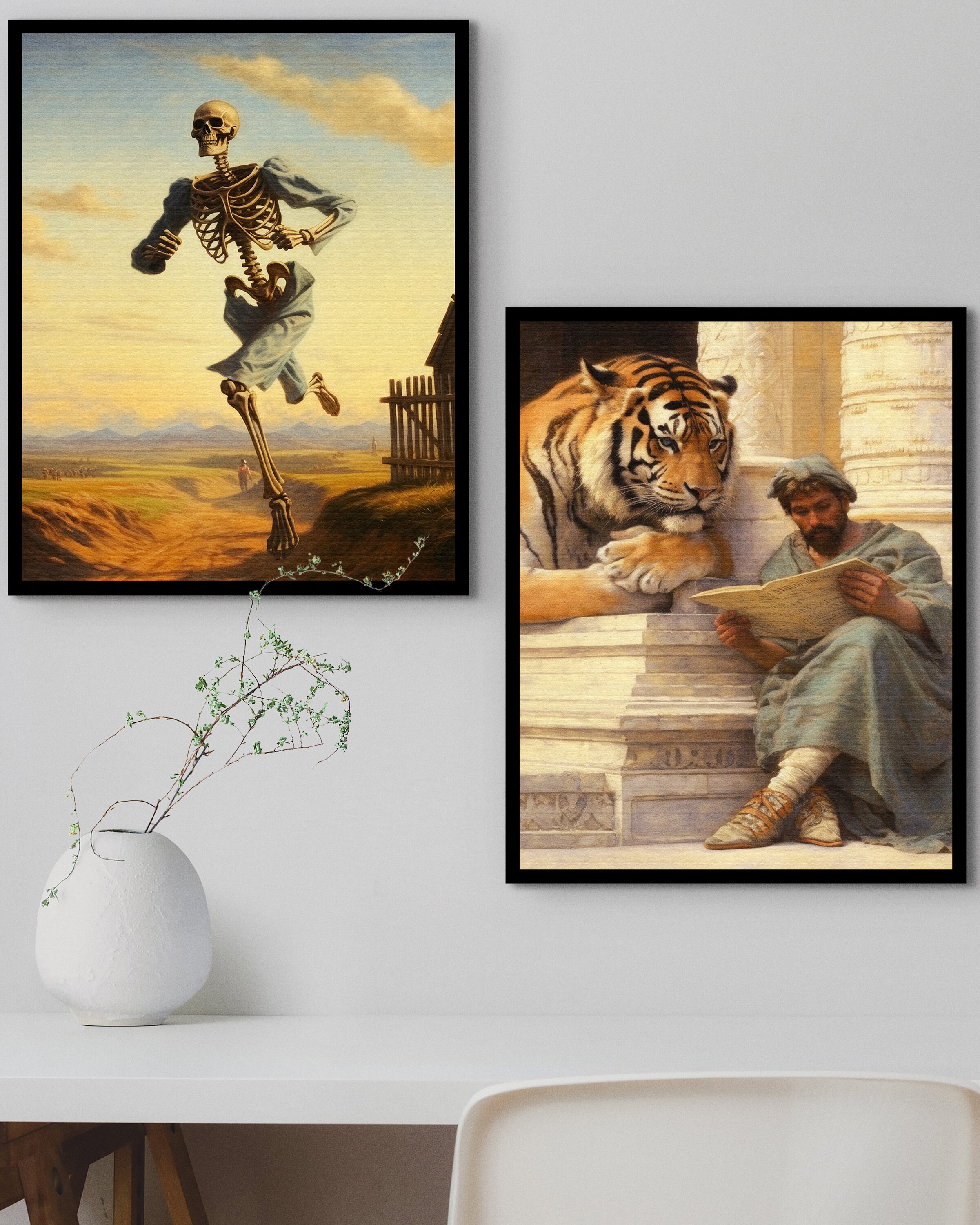 Skeleton Runner . Unframed Art Print . Skeleton Poster . - Etsy