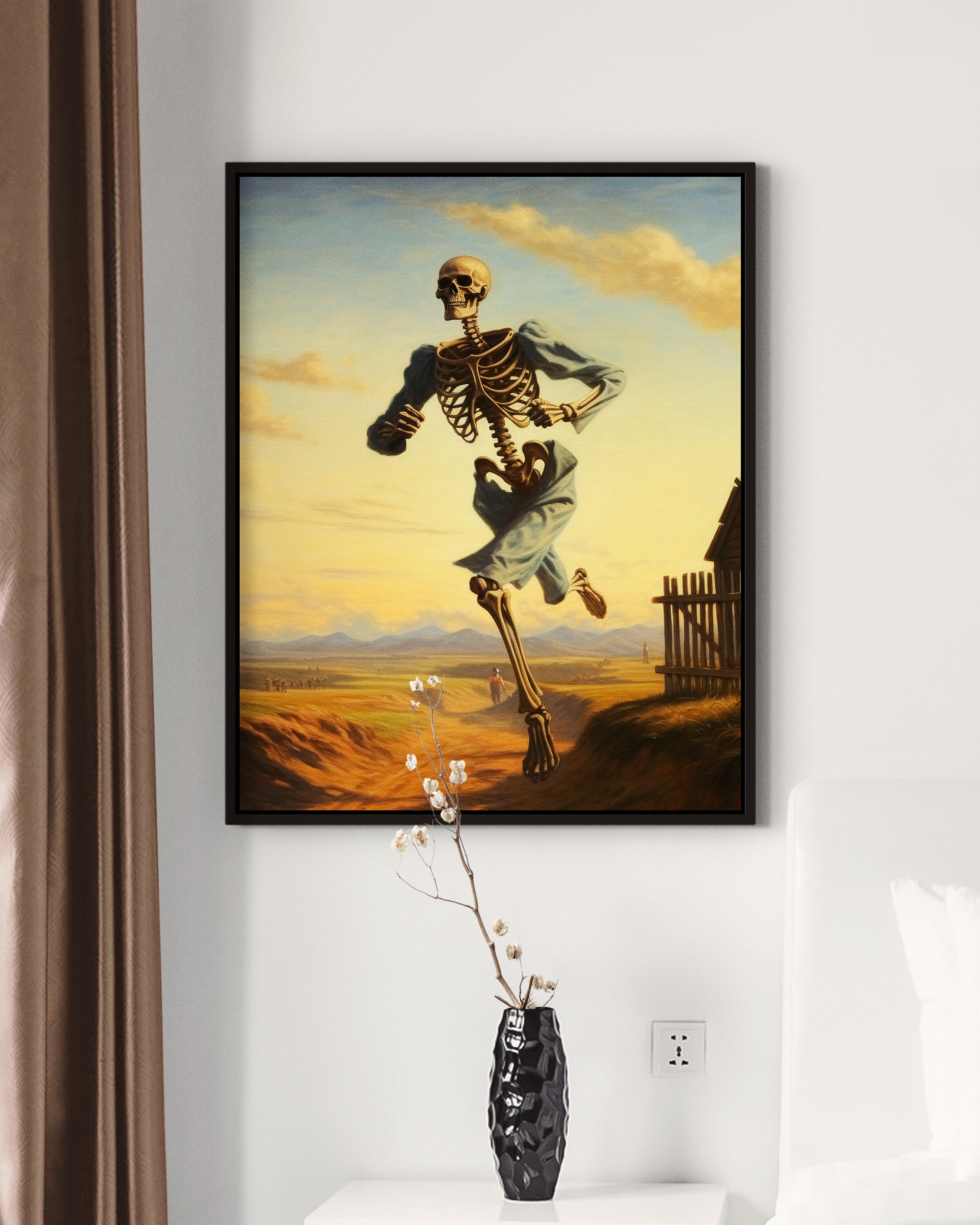 Skeleton Runner . Unframed Art Print . Skeleton Poster . Renaissance ...