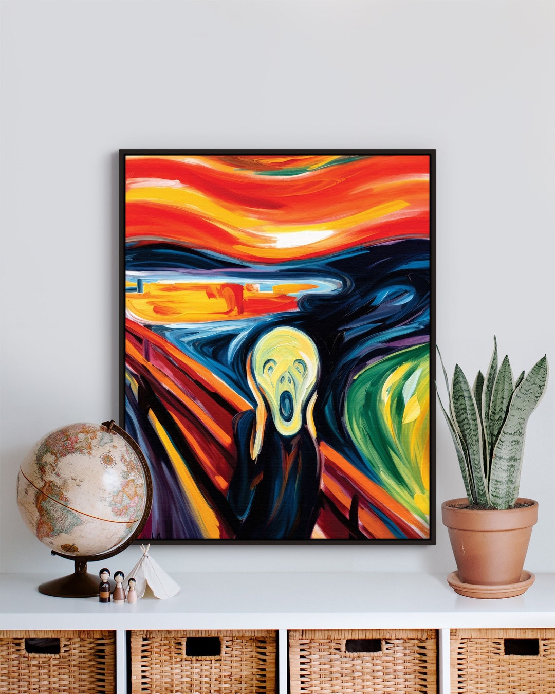 The Scream Unframed Printed Art the Scream Poster Surreal Printed Art ...