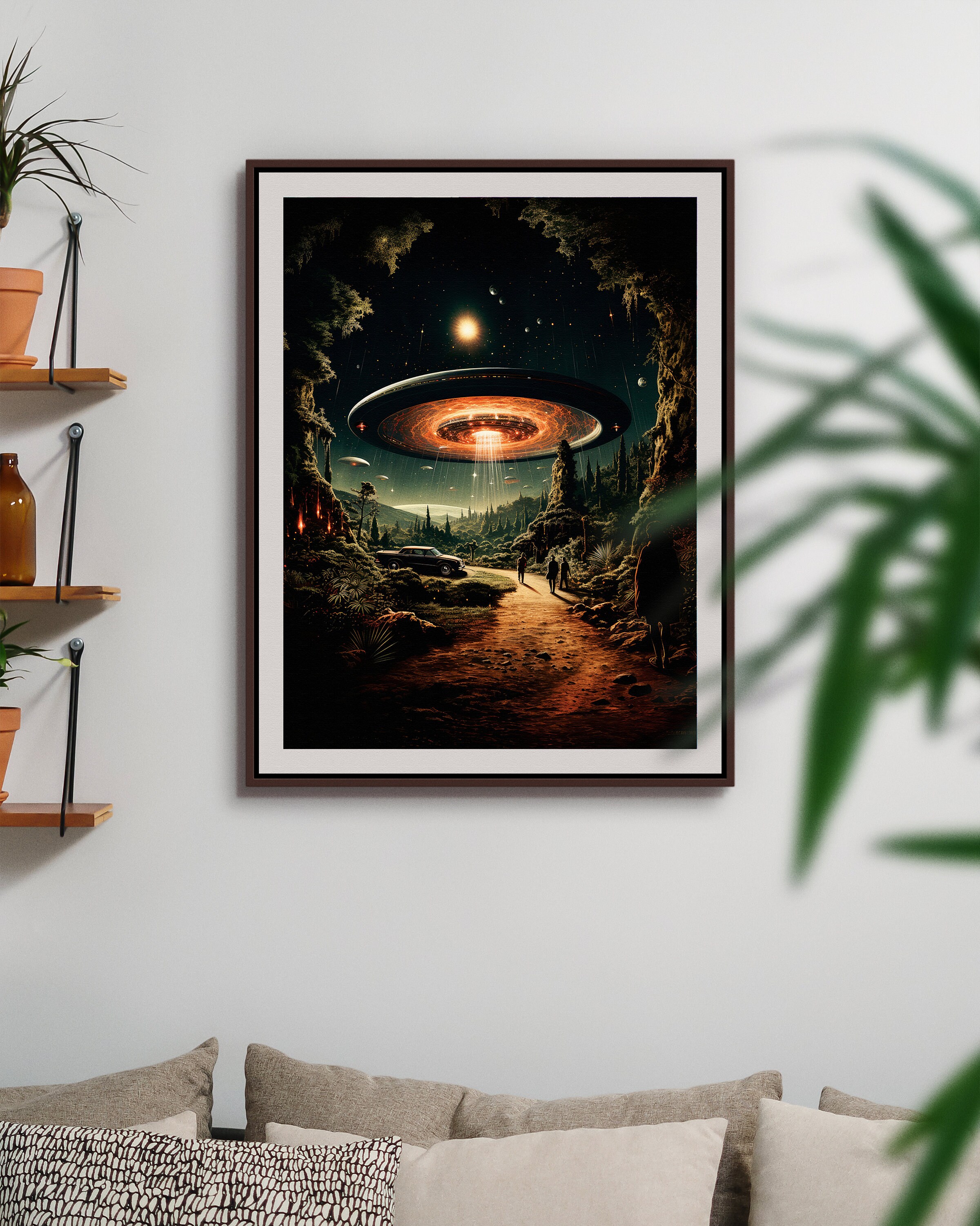 Unframed Printed Poster. Ufo Wall Art. Vintage Poster. Alien - Etsy