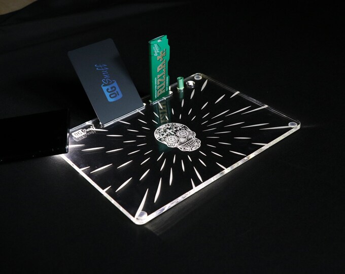 Flying Skulls Blank Rolling Tray With Light Reflective Pad - Etsy