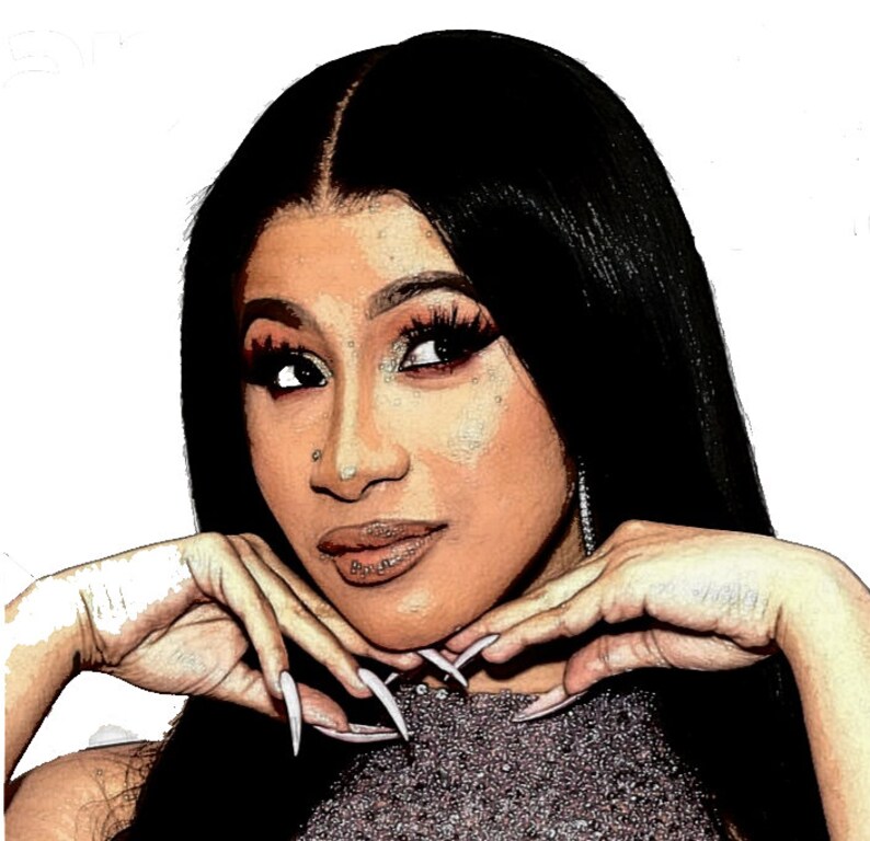 Cardi b cut file svg/png | Etsy