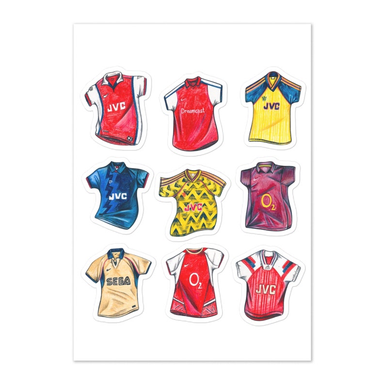 Arsenal Fan Favourites Sticker Sheet - Etsy Australia