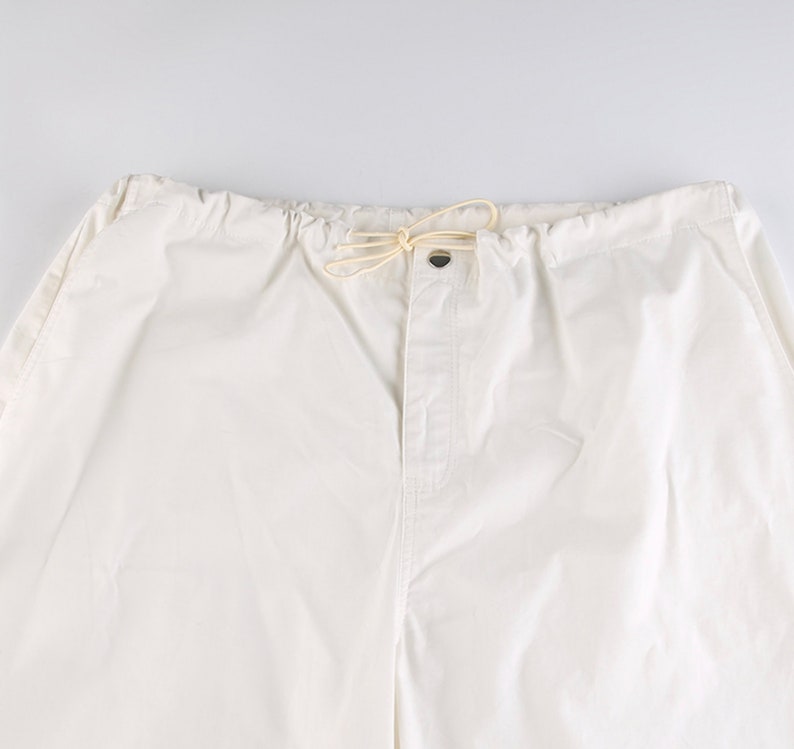 Y2k Baggy Cargo Trousers Tech Pants White Khaki Vintage Etsy Uk