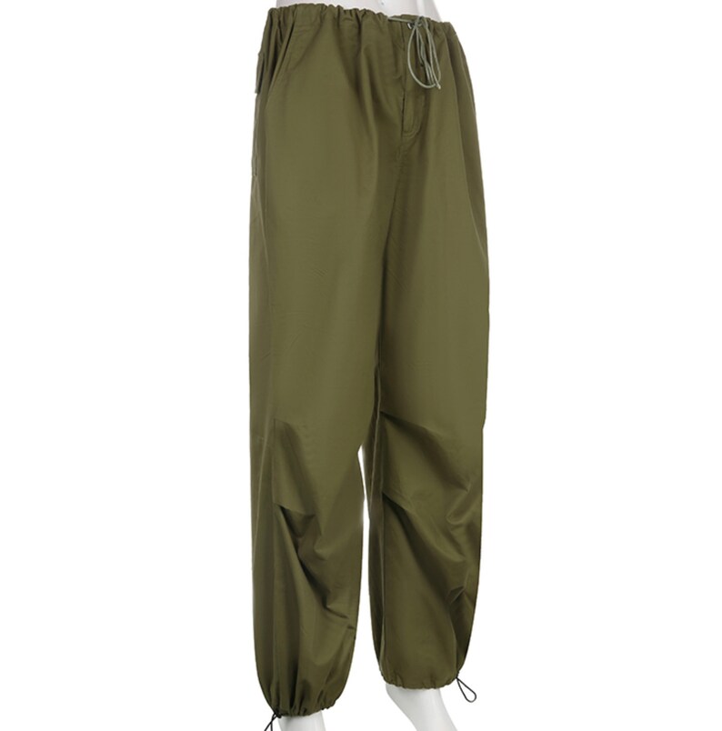 Y2k Baggy Cargo Trousers Tech Pants White Khaki Vintage Etsy Uk