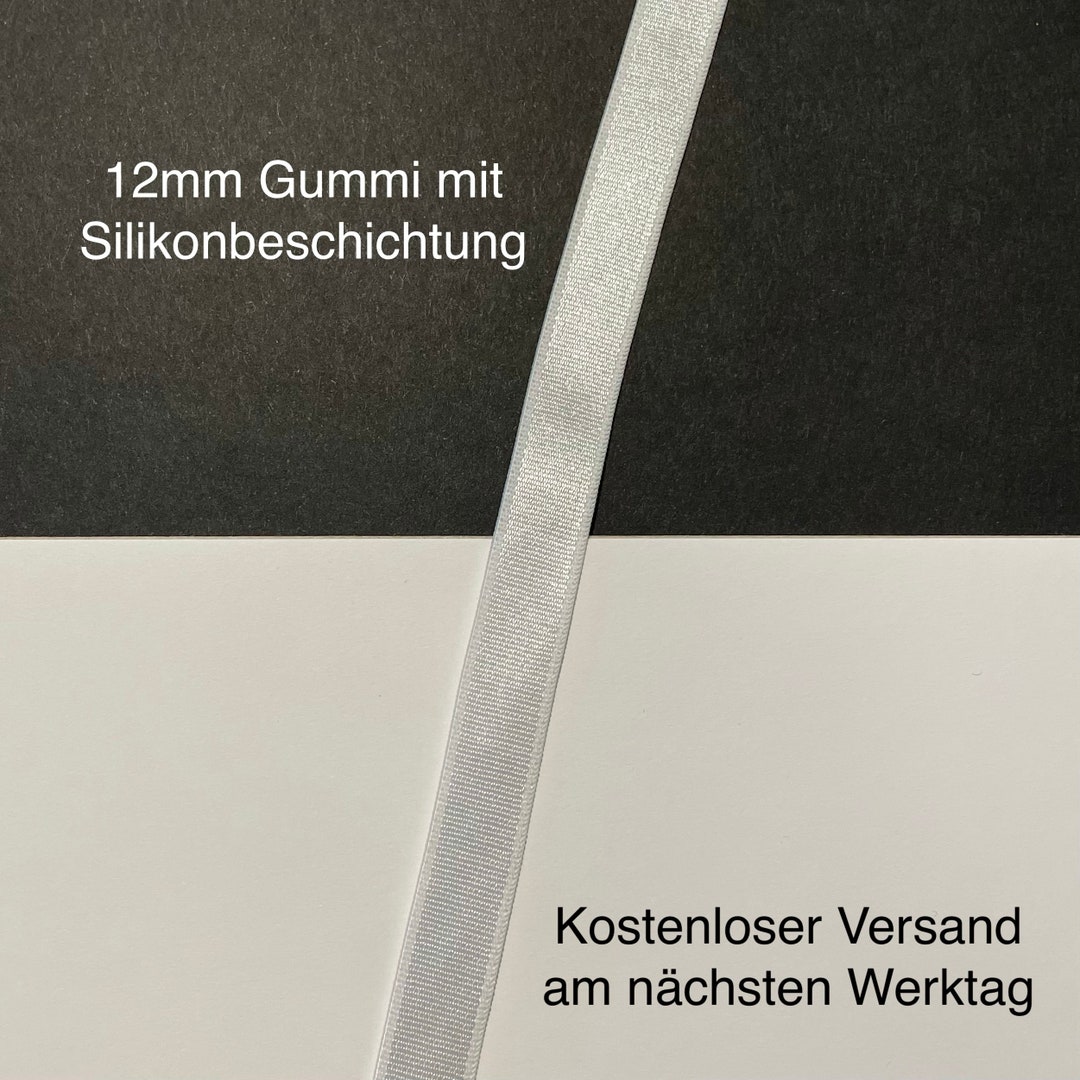 Gummi 12mm mit Silikonbeschichtung, Anti-Rutsch, Trägergummi ...