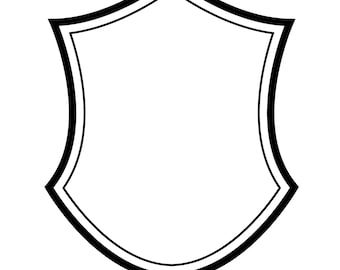 Blank Shield Coloring Page