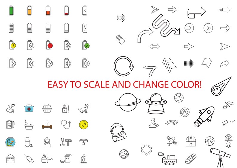 Icon Bundle Pack Over 500 Icons Icon Vector Pack Vector - Etsy