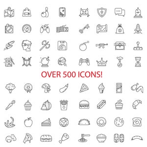 Icon Bundle Pack | Over 500 Icons | Icon Vector Pack | Vector Icons ...