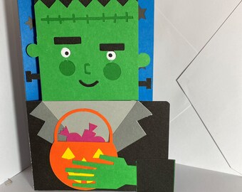 Frankenstein Halloween Card Funny Frankenstein Card You Make - Etsy