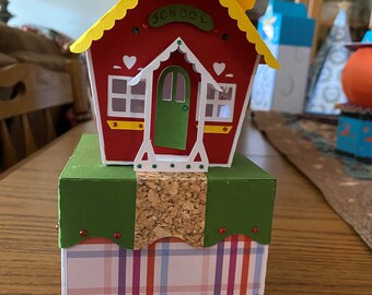 School House Cookie Box , Teacher Appreciation Gift Box, Party Favor ...