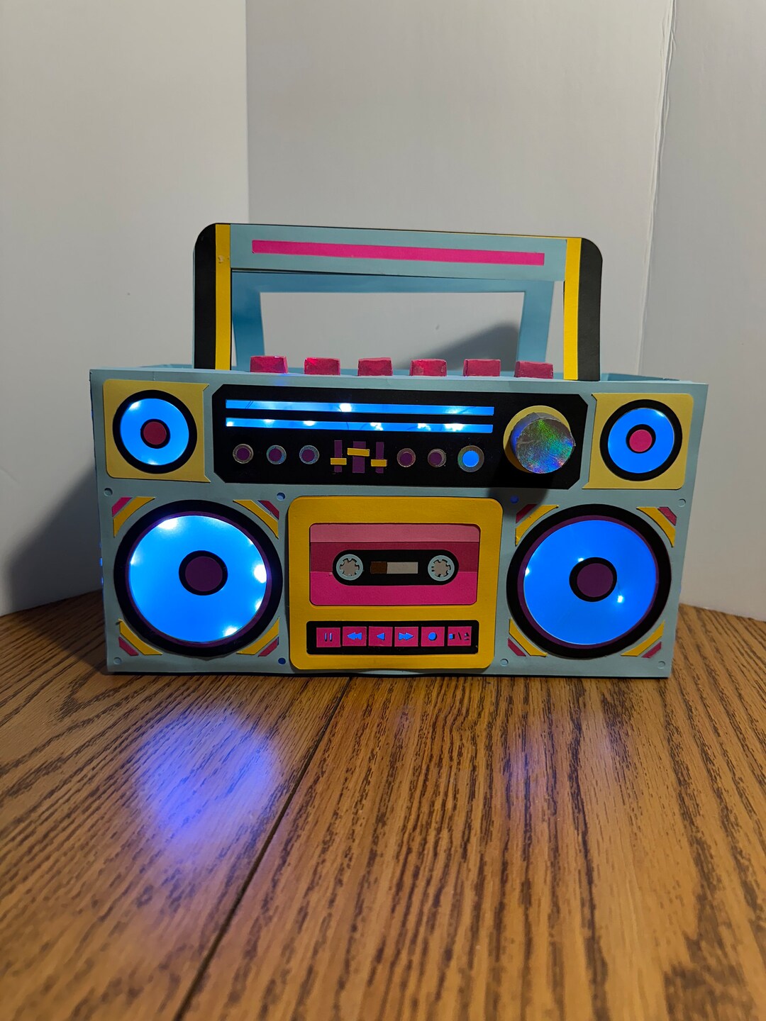 Boom Box Gift Box Luminary - Etsy
