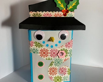 Box / Snowman Gift Box - Etsy