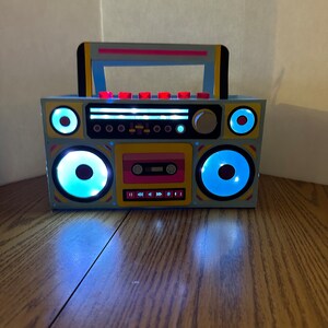 Boom Box Gift Box Luminary - Etsy