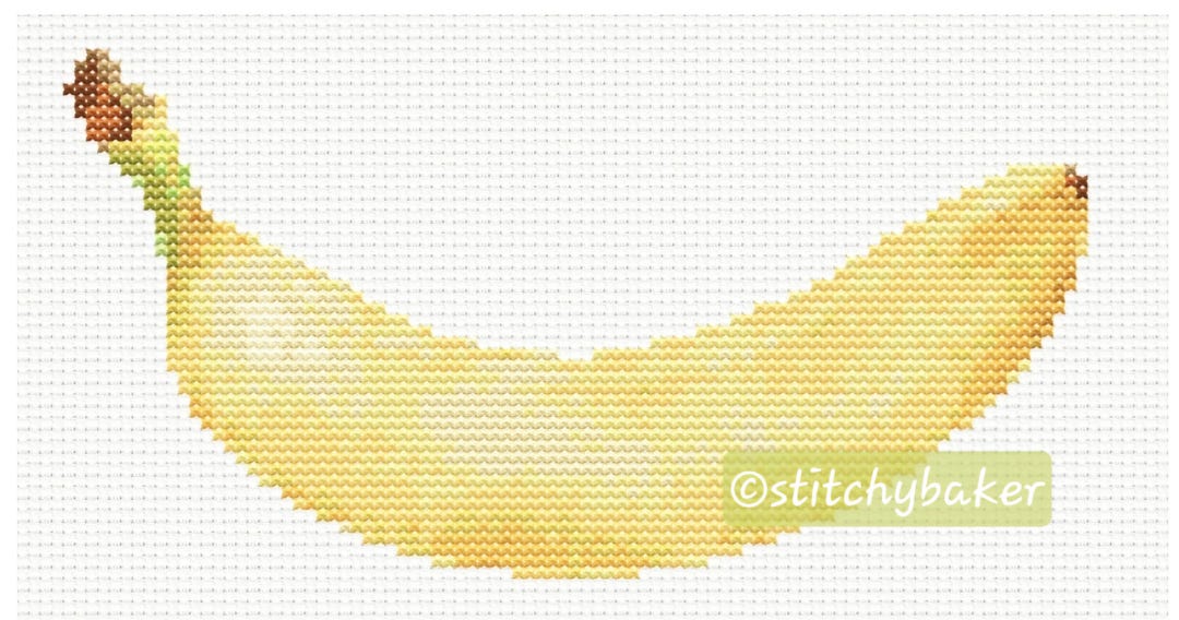 Banana Cross Stitch Pattern - Etsy