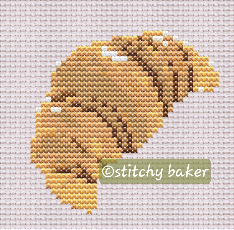 Croissant Cross Stitch Pattern - Etsy