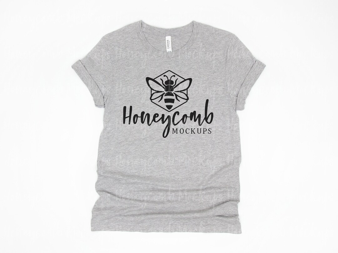 Maqueta Bella Canvas Athletic Heather 3001, Maqueta Bella Canvas ...