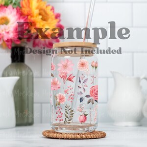 16oz Sipper Glass Mockup, 16oz Printify Glass Can Mockup With Lid ...