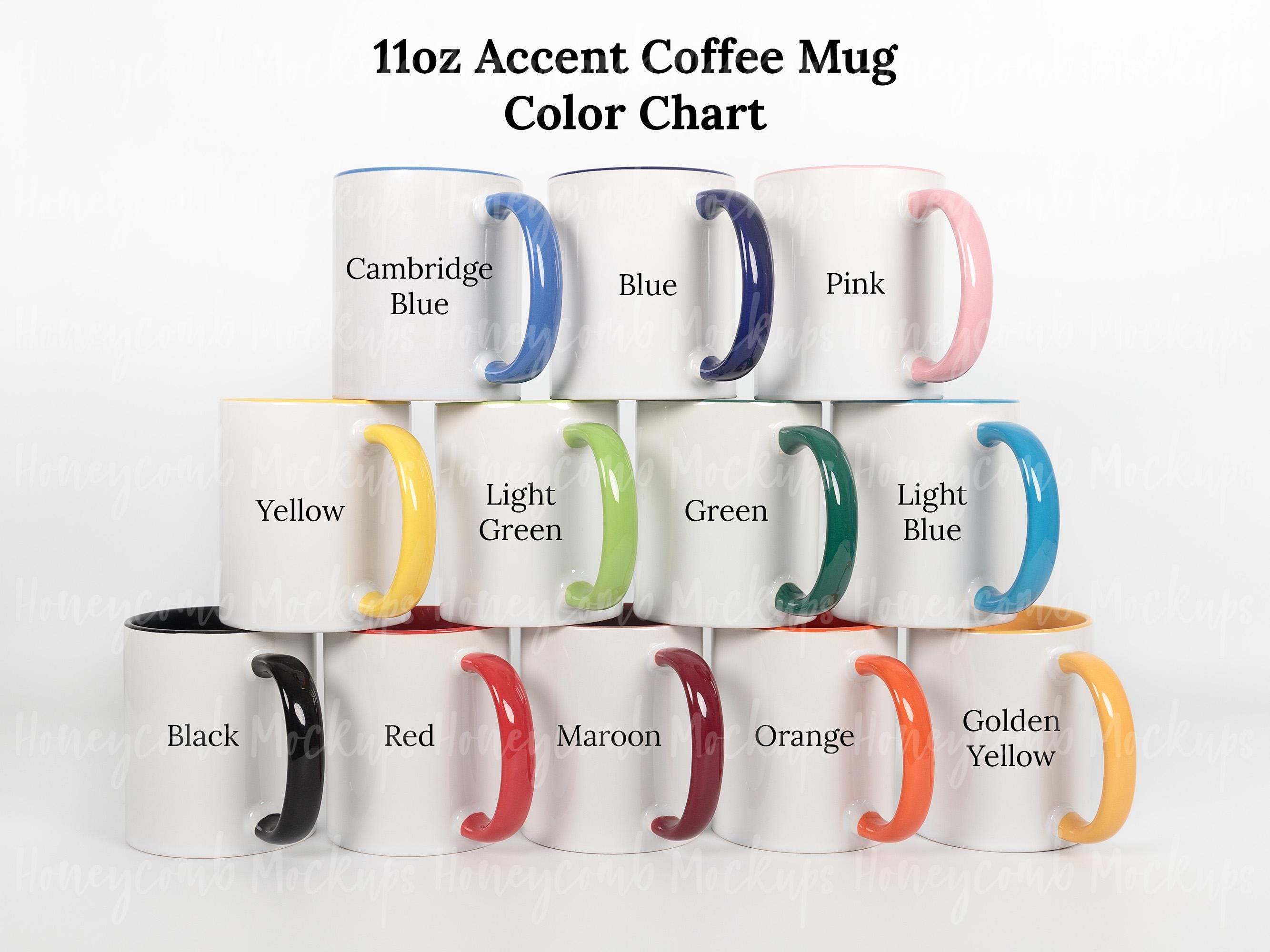 11oz Accent Mug Color Chart for Printify Users, Imagine Your Photos ...