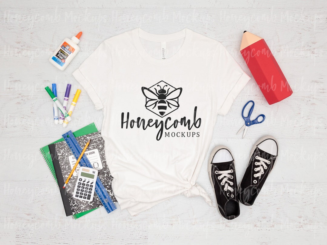 Teacher 3001 Mockup, Teacher Bella Canvas 3001 White Mockup, Back to ...