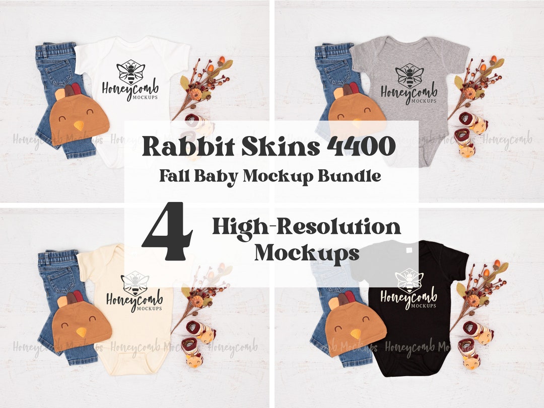 4400 Mockup Bundle, Rabbit Skins 4400 Mockup, Baby Bodysuit Mockup ...