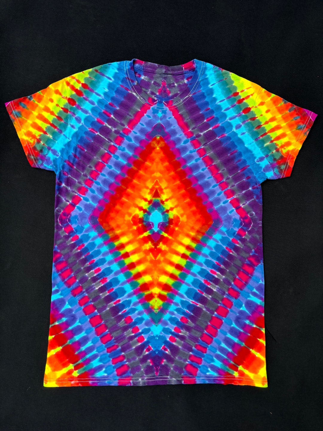 M. DNA Diamond Rainbow Tie Dye Shirt. - Etsy