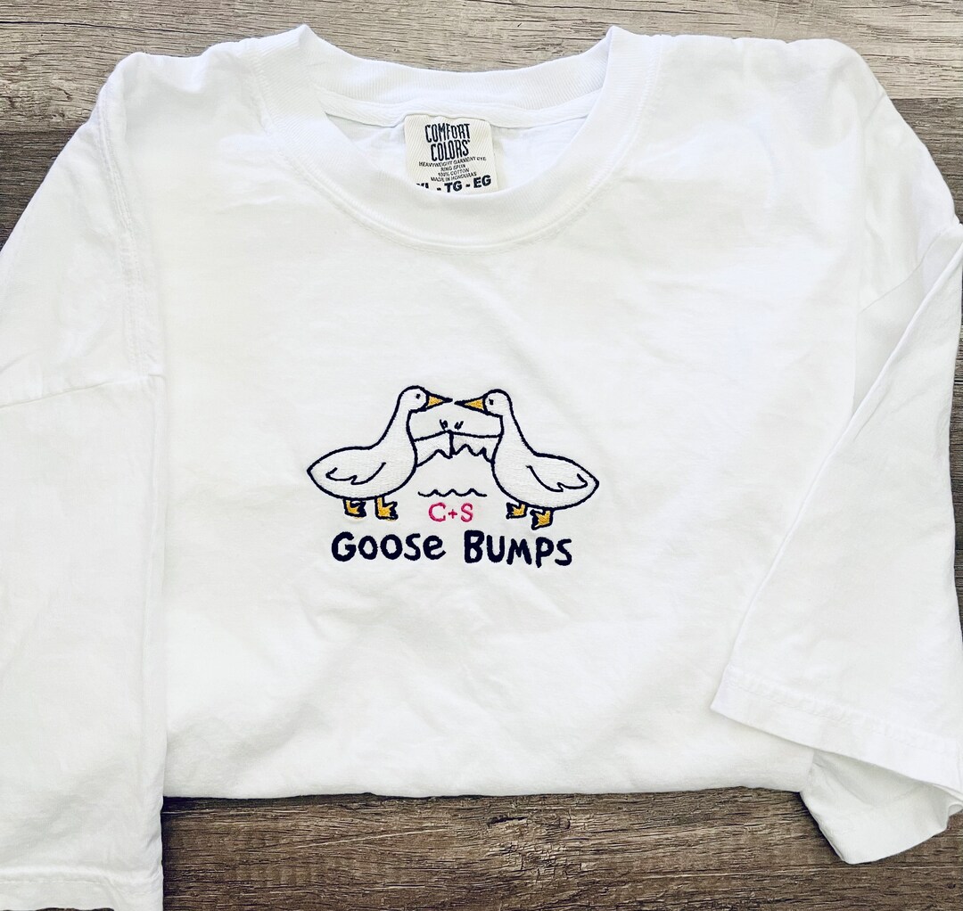 Retro Goose Embroidered Tee Shirt, Funny Shirt,personalized Boho Shirt ...