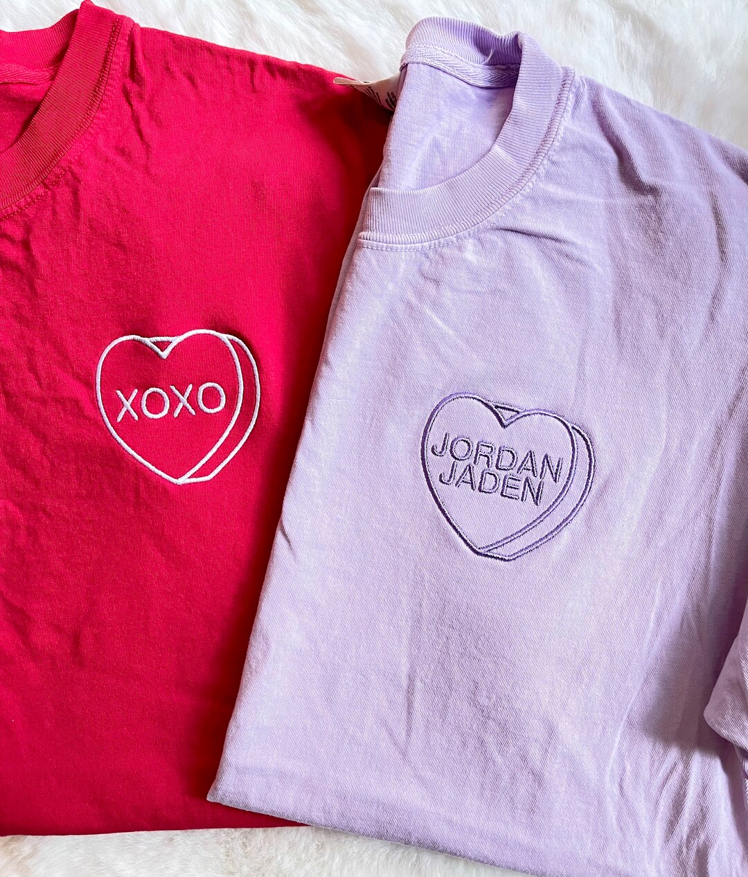 Embroidered Candy Heart Tee Shirt, Xoxo Shirt, Conversation Hearts ...