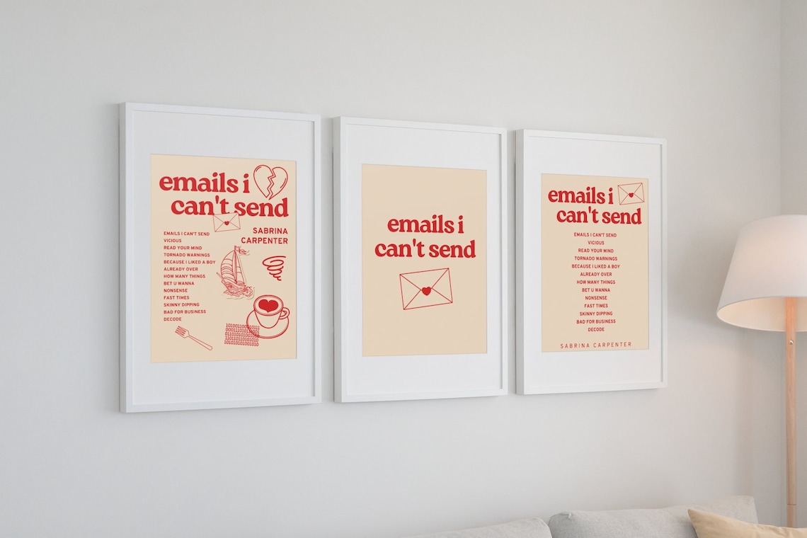 Emails I Can't Send Posters DIGITAL Download Art Prints - Etsy
