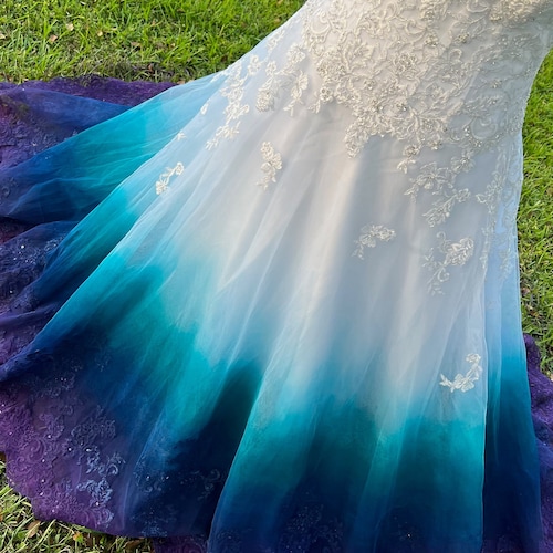 3 Color Dress Dip Dyeing Service - Etsy