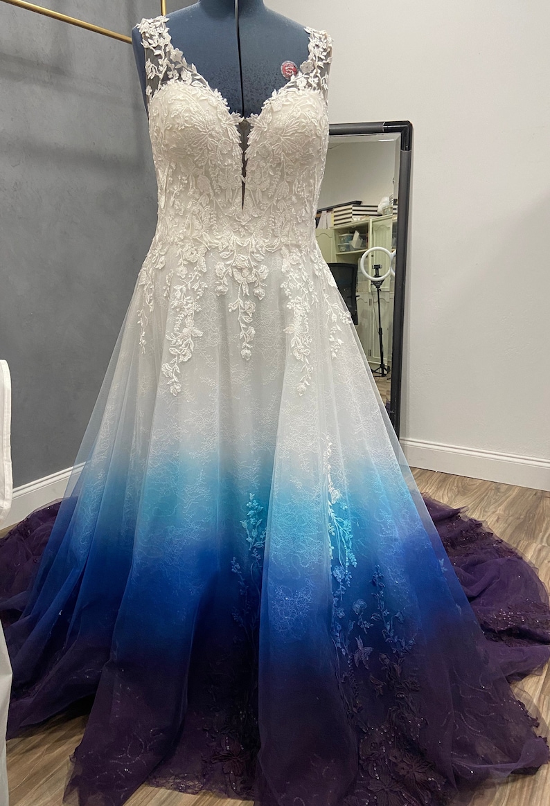 3 Color Dress Dip Dyeing Service - Etsy