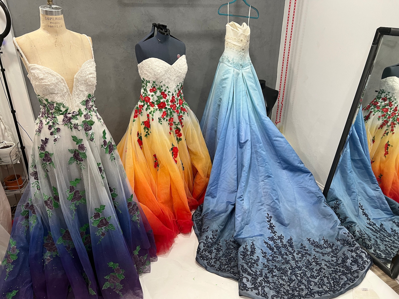 3 Color Dress Dip Dyeing Service - Etsy