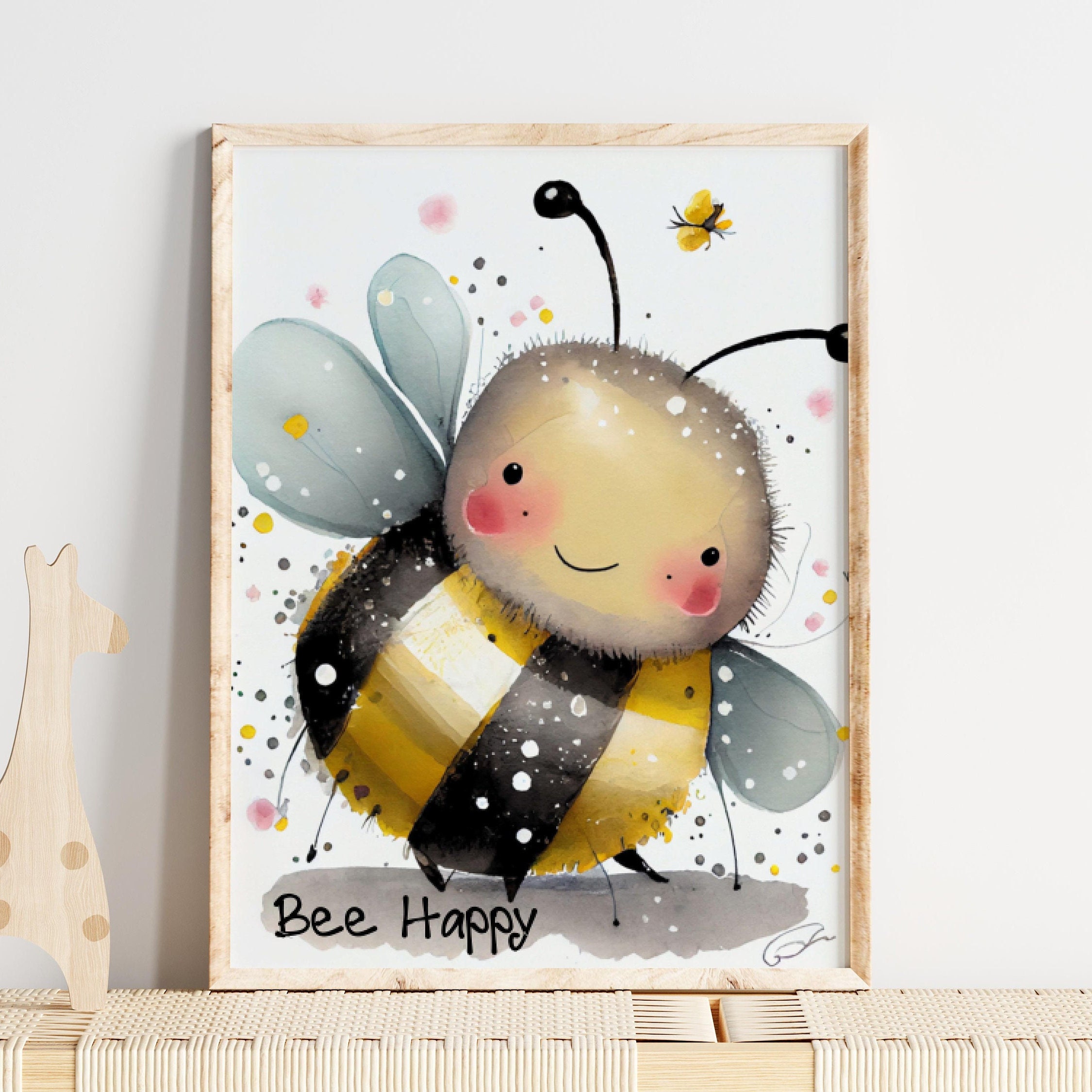 Bumble Bee Decor / Honey Bee Prints / Childrens Neutral Wall Art / Bee ...