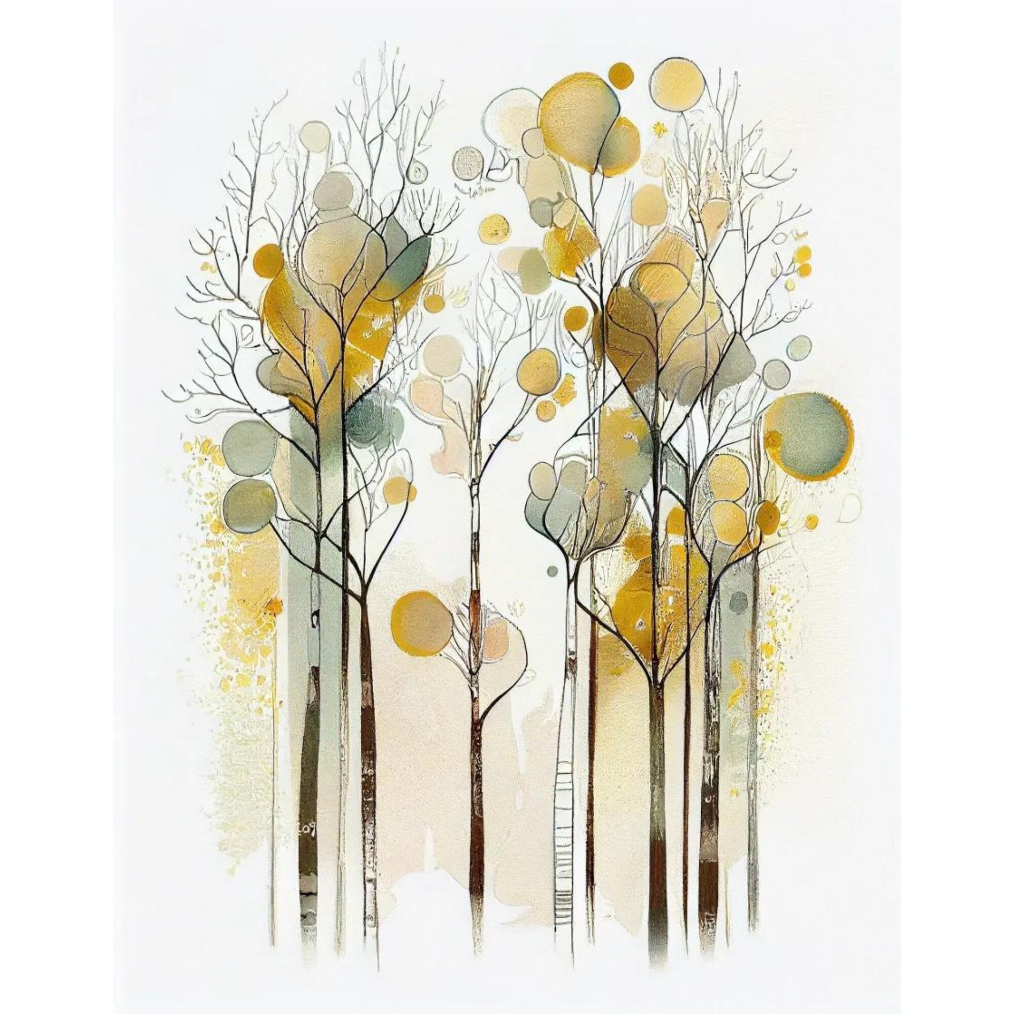 Neutral Trees Wall Art Print Tree Wall Decor for Nursery Neutral Wall ...