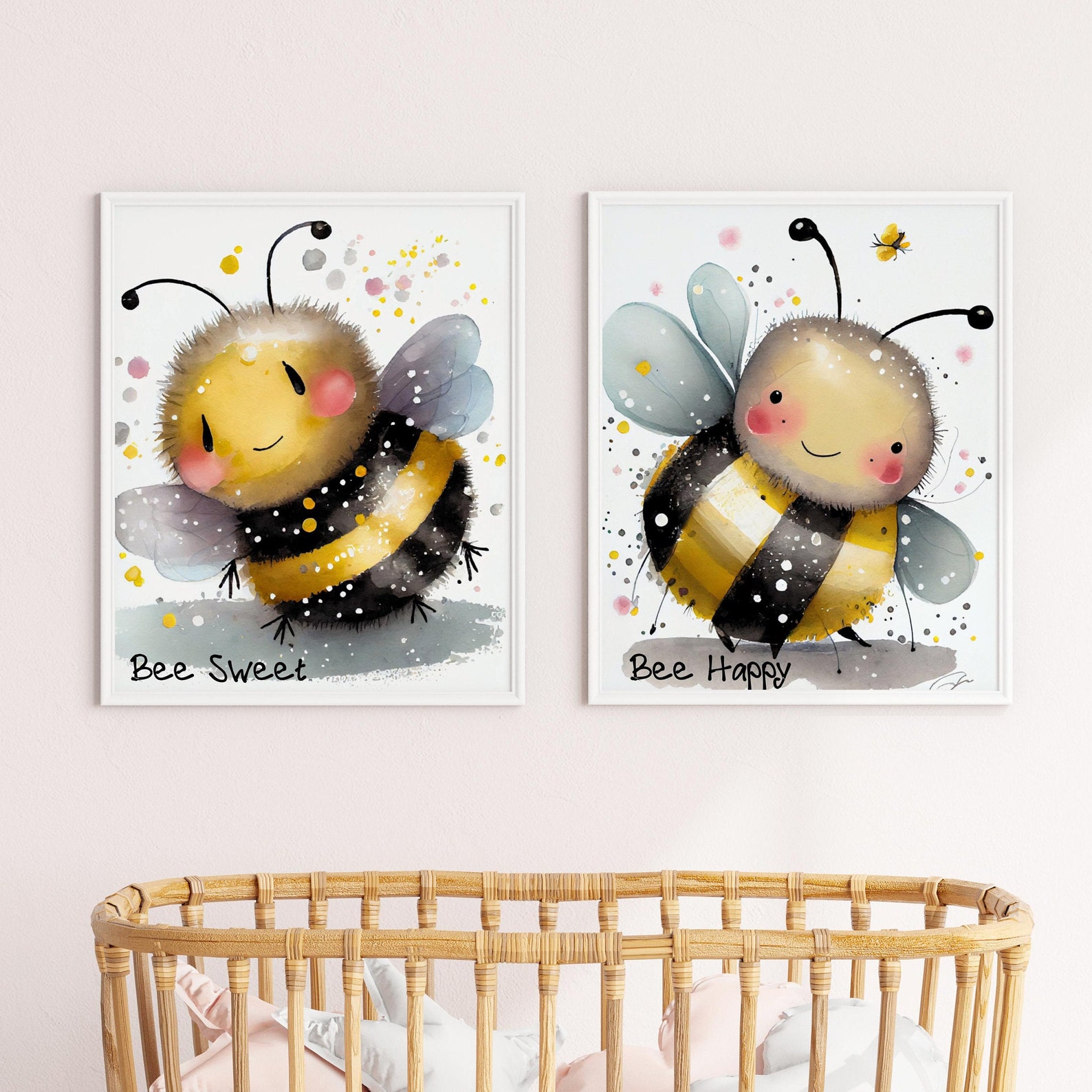 Bumble Bee Decor / Honey Bee Prints / Childrens Neutral Wall Art / Bee ...