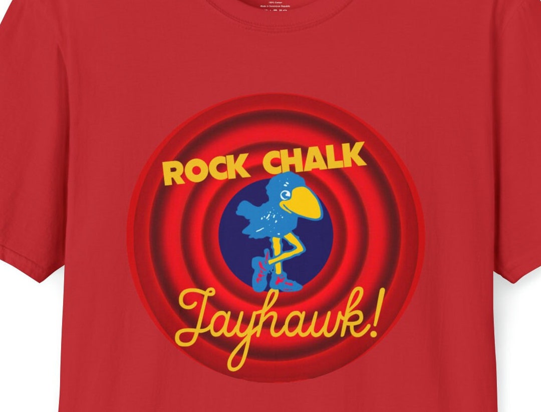 Rock Chalk Jayhawk Shirt Retro KU Jayhawks Tee Throwback KU T-shirt ...