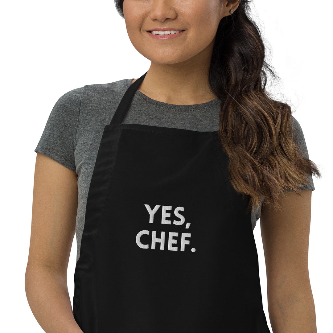 The Bear Yes, Chef Embroidered Apron - Etsy