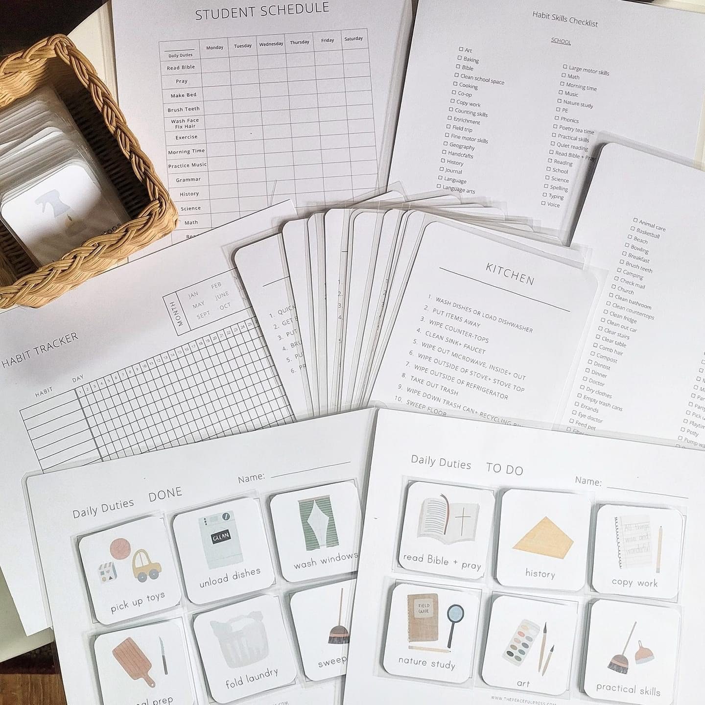 Chore and Routine Chart for Young Children - Etsy