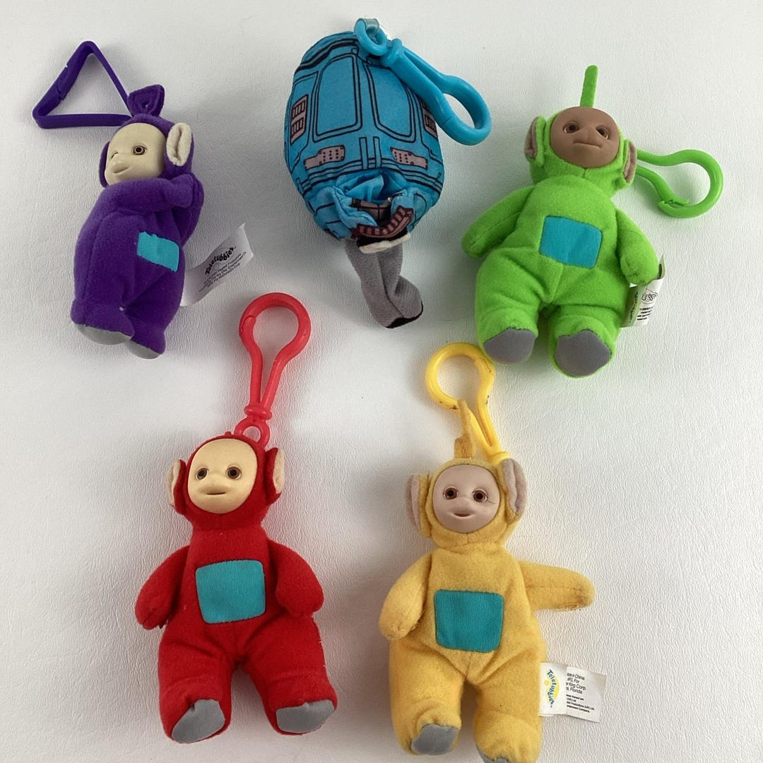 Teletubbies Plush Stuffed 5" Keychain Burger King Clip on Toy Lot ...